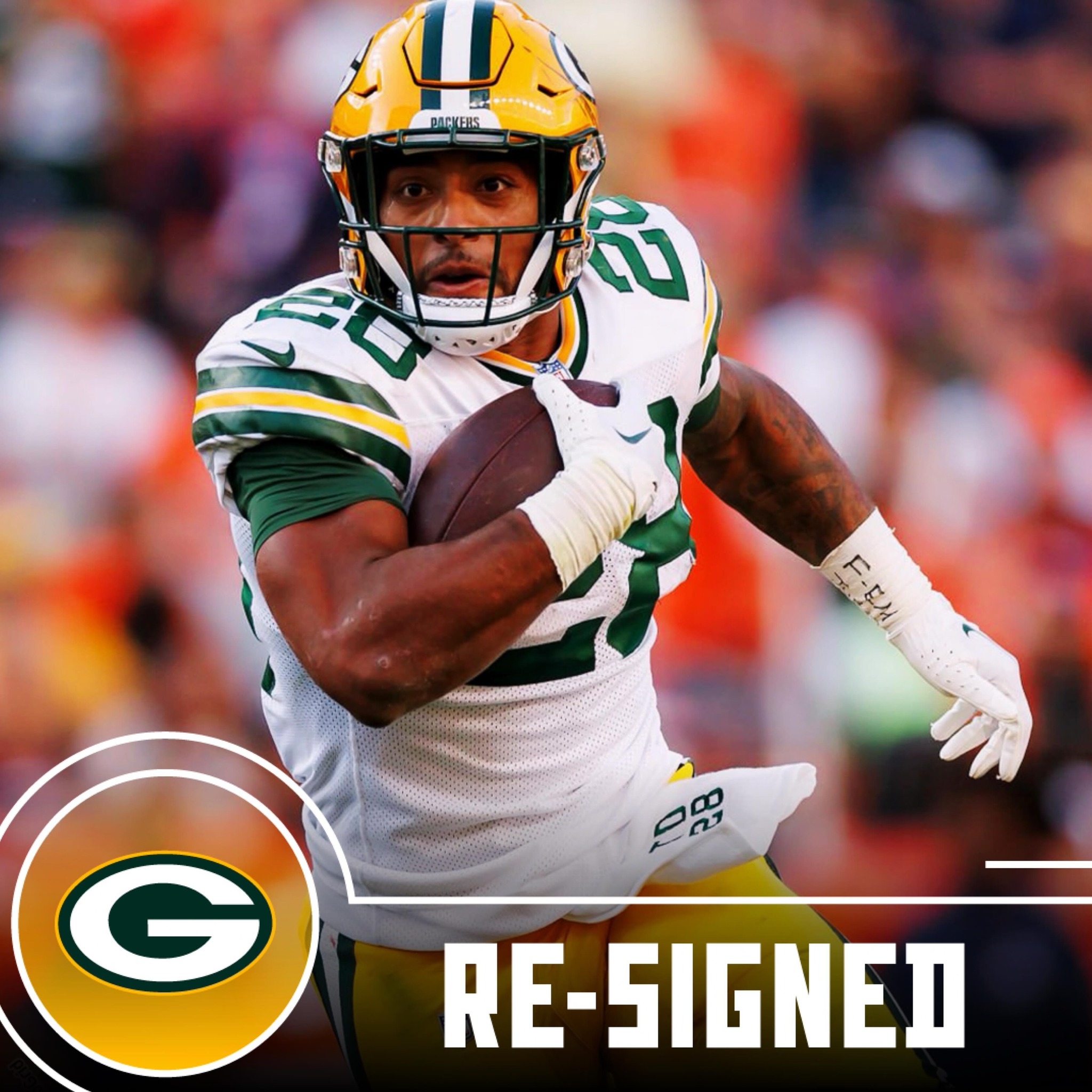 The Packers are re-signing RB A.J. Dillon....